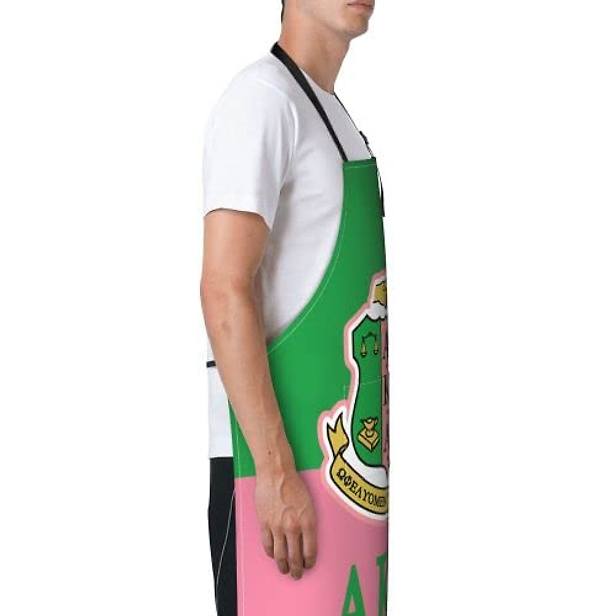 YBW CHUANHUA AKA Sorority Aprons with Pockets for Women, Waterproof Cooking Kitchen Bib Aprons for Restaurant BBQ Painting Crafting