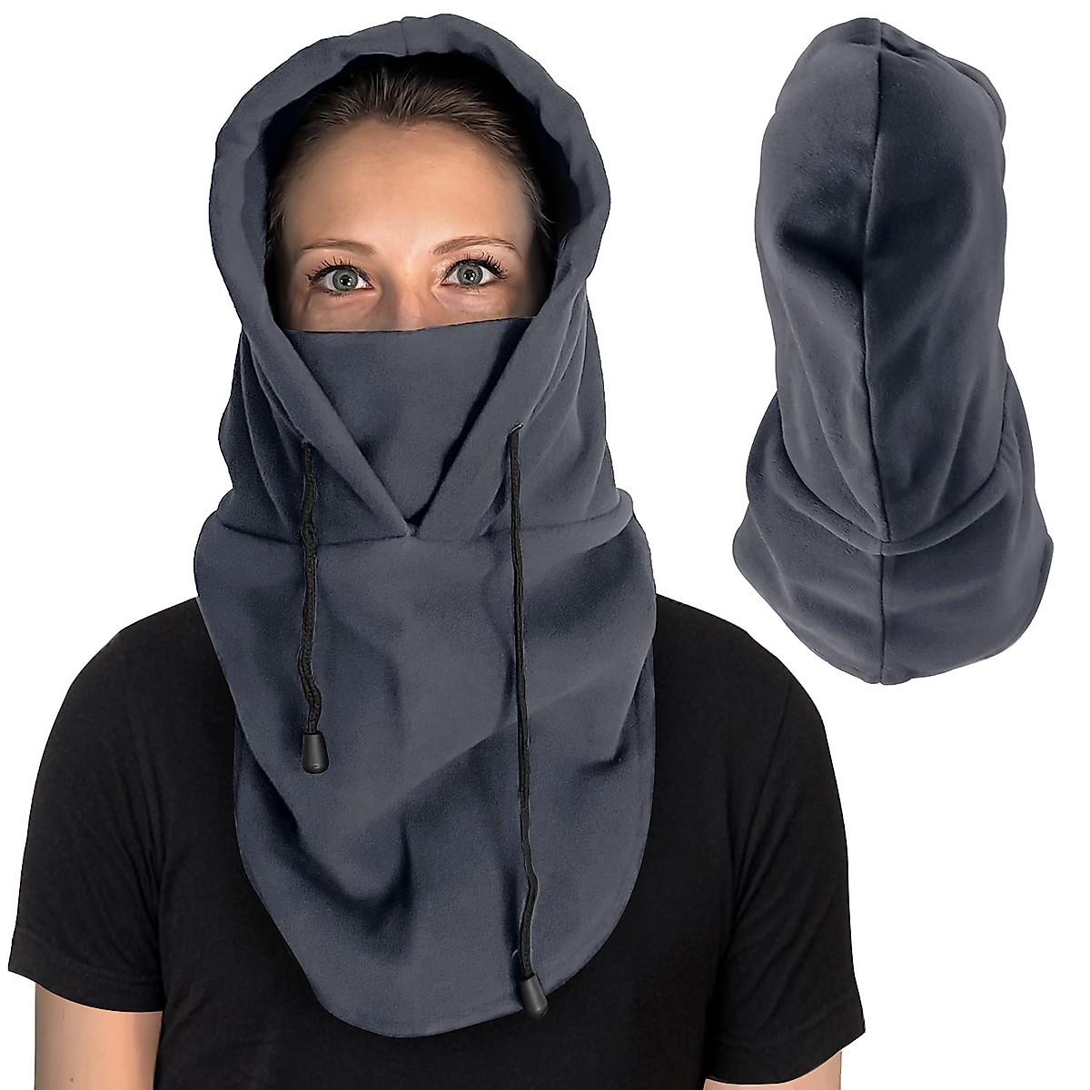 BINE Mens Winter Hat Cold Weather Face Mask Balaclava Hood Outdoor Sports Balaclava Windproof Gray