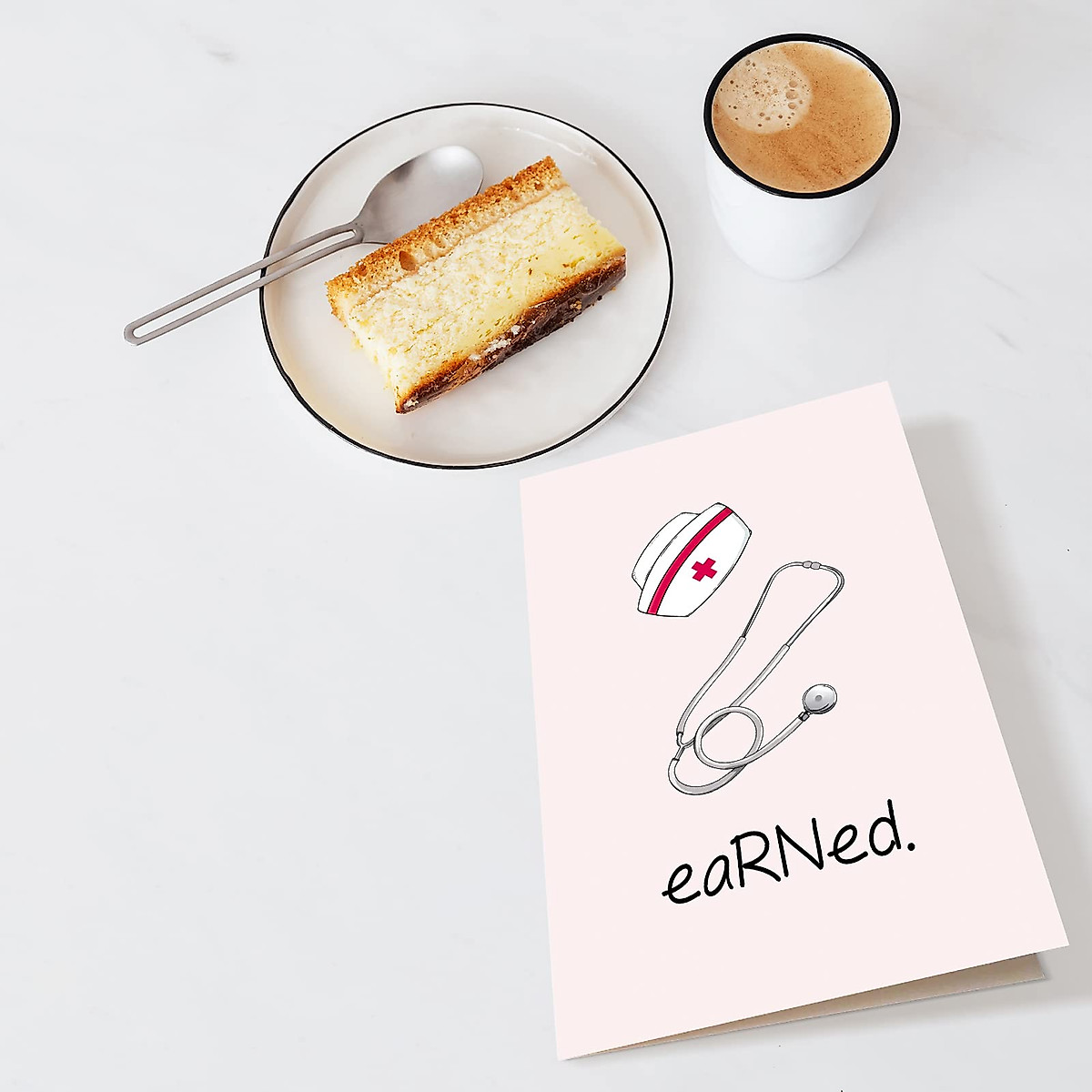 Chenive Funny Nurse Graduation Card, Nursing Graduate Greeting Card, Congratulation Card for New Registered Nurse, BSN RN Card, eaRNed