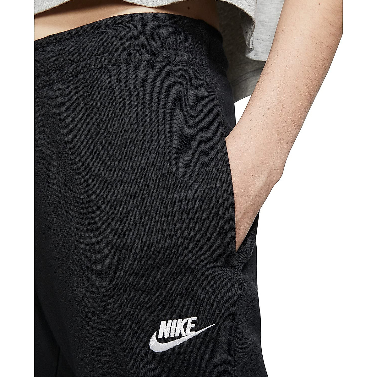 Nike Women's NSW Regular Pant Varsity, Black/Black/White, X-Large