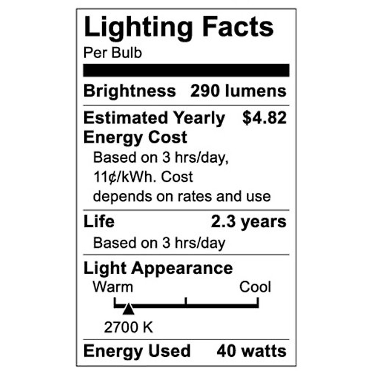 Satco S3720 130V Medium Base 40-Watt A15 Light Bulb, Clear