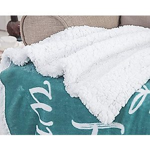 Christian Throw Blanket Religious Gifts with Faith Hope Love Messages for Christian Gifts for Women | Inspirational Fluffy Blankets | Snuggly Soft and Cozy Blanket Christian Decor | 50" X 60" Teal