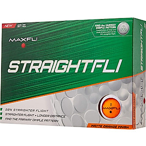 Maxfli StraightFli Matte Orange Golf Balls