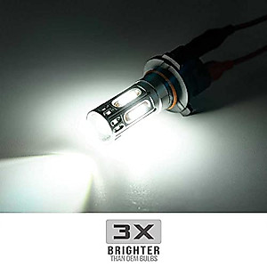 NSLUMO 9005XS HB3A LED Headlight Bulbs for Vol'vo V70 V70 XC C70 S60 VW Phaeton Pors'che GT Super Bright 50W 6500K Xenon White 9005XSLL P22d High Beam Replacement Bulb Kits