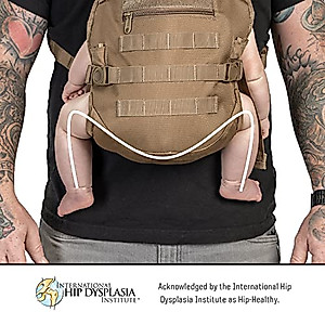 TBG - Mens Tactical Baby Carrier for Infants and Toddlers 8-33 lbs - Compact (Black Camo)