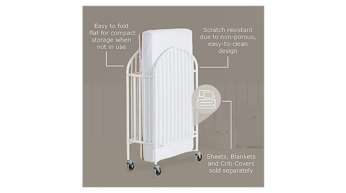 Foundations Pinnacle Folding Steel Crib - Portable & Durable