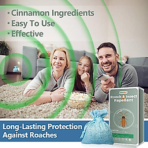 SEEKBIT Roach Repellent Large, Natural Cockroach Repellent Pouches, Repels Ant, Spider, Roach Insect Rodent Repellent, Keep Roach Away from Closet Place, for Indoor Outdoor Pest Control, 8 Pack