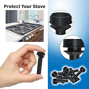 12 Pack WB02X24790 Grate Rubber Feet Compatible with GE Gas Stove Top Range Grate Foot Rubber Pads GE Stove Parts Rubber Grate Bumpers Stove Replacement Cooktop Grate Foot, Ytpoools