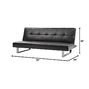 Glory Furniture G116-S Klik Klak Sofa Bed, Black