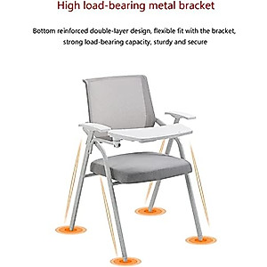 WHLONG Folding Chair Training Chair with Table Board Foldable Conference Chair with Writing Board Office All-in-One Chair Outdoor/Indoor