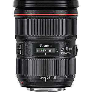 Canon EF 24-70mm f/2.8L II USM Lens (5175B002) + Filter Kit + Cap Keeper + Cleaning Kit + More (Renewed)