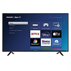 PHILIPS 40-Inch 1080p FHD LED Roku Smart TV with Voice Control App, Airplay, Screen Casting, & 300+ Free Streaming Channels