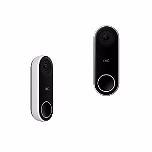 Google Nest Hello Doorbell (Wired) Wi-Fi Video Doorbell with 10/'' Touchscreen Bundle (Renewed), Max Chalk