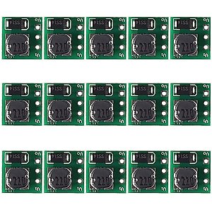 15Pcs 0.9-5V to 5V DC-DC Step Up Power Module 1.5V 1.8V 2.5V 3V 3.3V 3.7V 4.2V to 5V Voltage Boost Converter Board