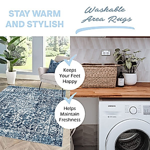 MICRODRY - Runner Rug! Low-Profile Design for a Sleek, Bulk-Free Look. Machine Washable, Stain-Resistant, Skid-Resistant Backing, Ideal for Bedroom Hallway, Kitchen, or Entryway, 2x7, Tara (Grey)