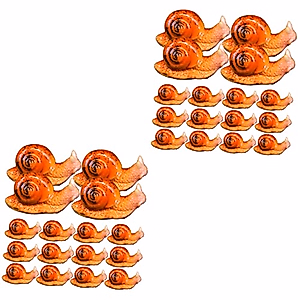 ARTIBETTER 40 Pcs Micro Landscape Snail Elephant Gifts Anniversary Snail Garden Statue Elephants Snail Terrarium Mini Flower Pots Mini Snail Ornaments Small Snail Miniature Micro Scene Resin