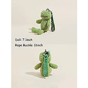 BCIULASL Cute Keychain Frog Plush Keychain Accessories Kawaii Keychains for Backpacks, Bags, Purse, Phone, Car Key Ring, Birthday Christmas Valentines Day New Year Gifts for Men Women