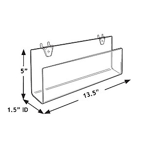 Azar Displays 556098 Clear Acrylic Greeting Card Holder for Pegboard / Slatwall (2 Pack)