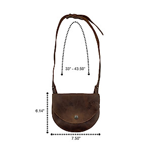 Hide & Drink, Hip and Shoulder Bag Handmade from Full Grain Leather (Bourbon Brown)