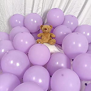 KIRIKOU 100pcs Pastel Purple Lavender Latex Balloons 10 Inch Macaron Candy Colored Latex Party Balloons for Wedding Graduation Kids Birthday Christmas Baby Shower Party Supplies Arch Garland (Purple)