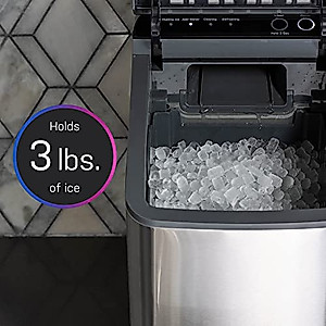 GE Profile Opal 1.0 Nugget Ice Maker| Countertop Pebble Ice Maker | Portable Ice Machine Makes up to 34 lbs. of Ice Per Day | Stainless Steel Finish