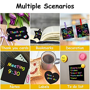 pigipigi Scratch Notes Art for Kids - 125 Mini Rainbow Scratch Paper Sheets with 5 Styluses Magic Scratch Crafts Art Supplies Kit for Girls Boys Toys Easter Games Party Favors Birthday