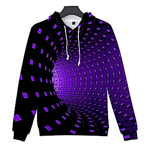 Ymosrh Mens Sweatshirts, Hooded 3D Graphic Long Sleeve Drawstring Pullover Hoodies Sweatshirt Lightweight Sueter De Hombre Moda 2023 Hoodies Y Sudaderas Para Sweatshirts Hoodies (M, Purple)