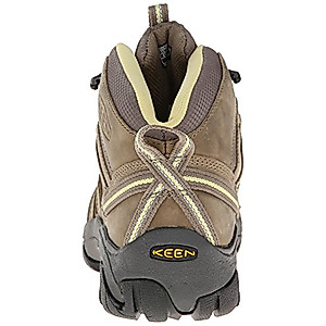 KEEN Women's Voyageur Mid Height Breathable Hiking Boots, Brindle/Custard, 9 Medium US