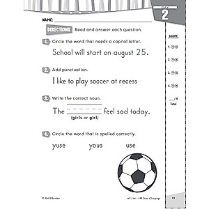 Shell Education 180 Days of Language for First Grade (180 Days of Practice)
