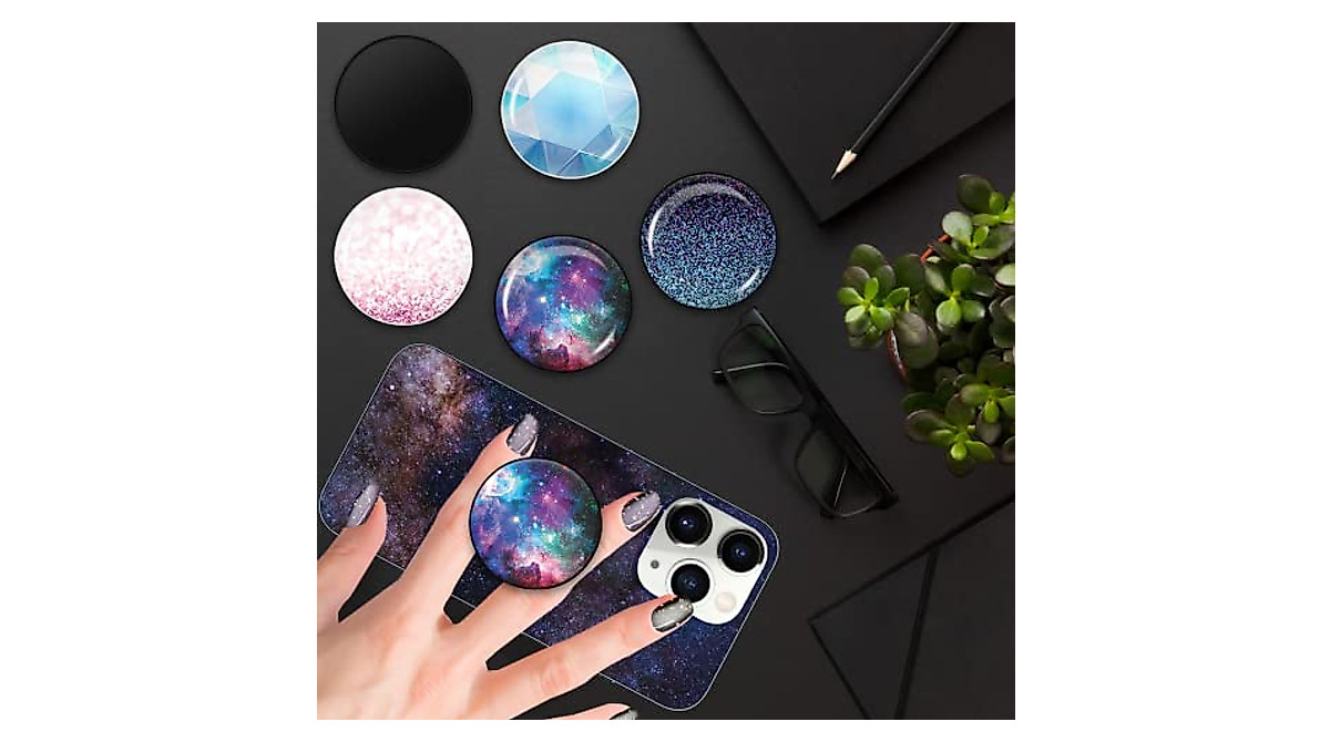 Cell Phone Stand Foldable Expanding Phone Sockets Finger Grip Holder ...