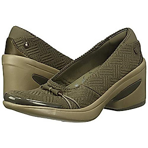Bzees Women's Electric Shoe, light brown boxed geo print, 9 W US