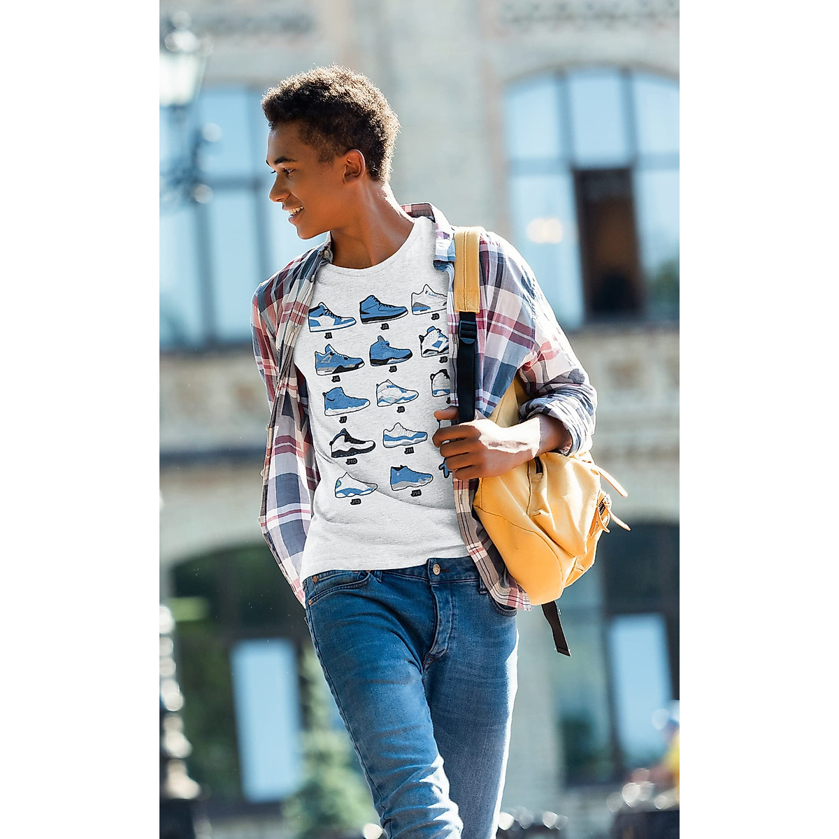 Jordan Retro Sneakers University Blue Image T Shirt to Match Jordans, Tee to Match Jordan 1 2 3 4 5 6 11 12 13