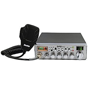 RoadKing RKCBCLASSIC 40 Channel Classic CB Radio with Large Digital Display and Illuminated SWR/RF Meter, Grey