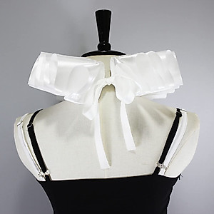 Elizabethan Collar,Renaissance Ruffle Clown Collar Victorian Colonial Dickens Neck Lace Neck Collar White