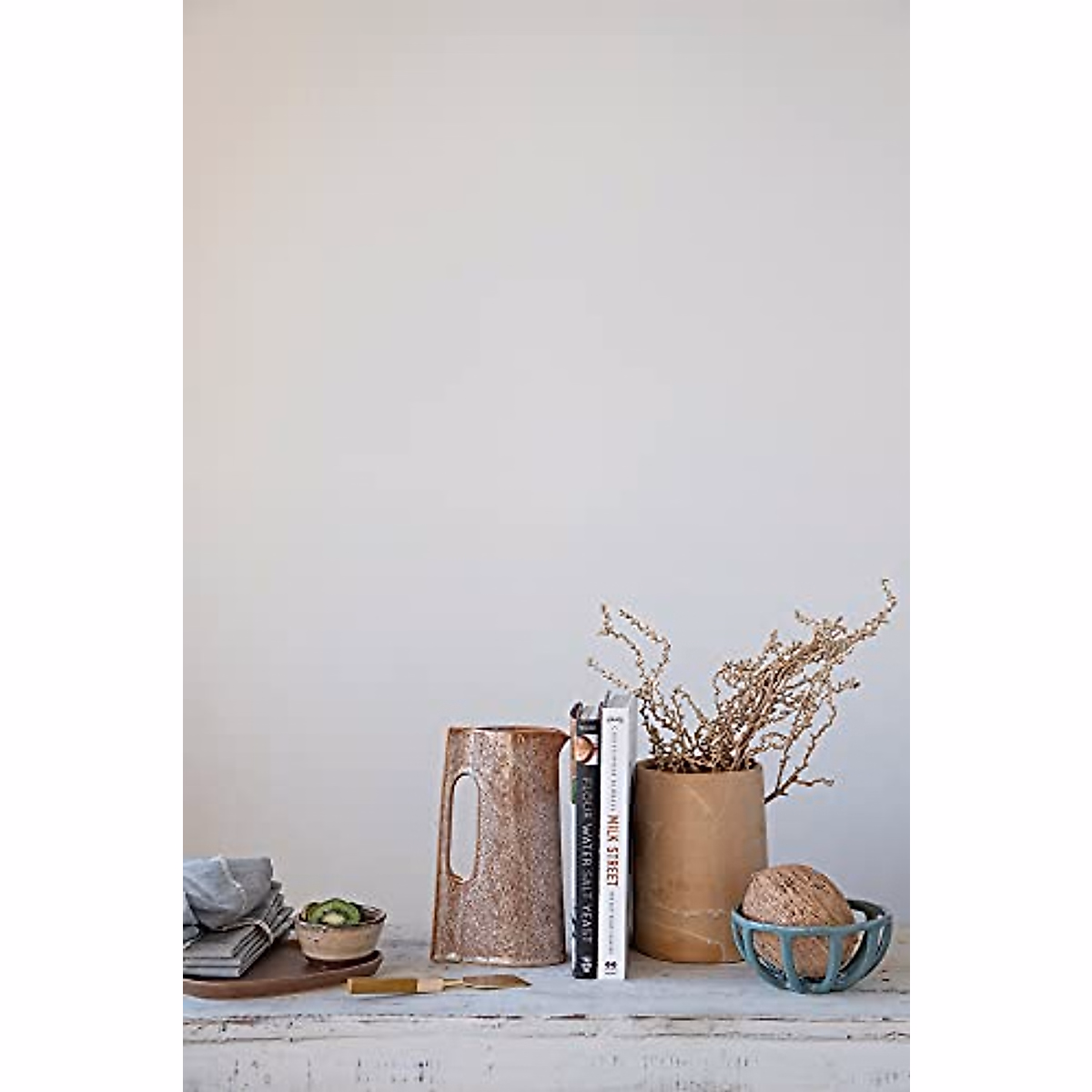 Creative Co-Op Stoneware Pitcher w Reactive Glaze, Sienna Color