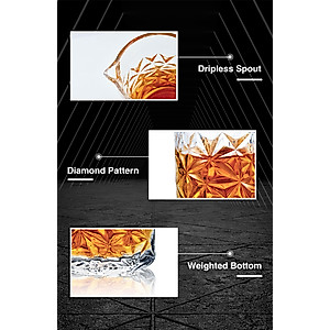 KITESSENSU Cocktail Mmixing Glass 24oz 710ml - Crystal Bartender Accessories Glass Beaker to Mix & Stir Cocktails - Thick and Sturdy Bottom - Premium Seamless Design