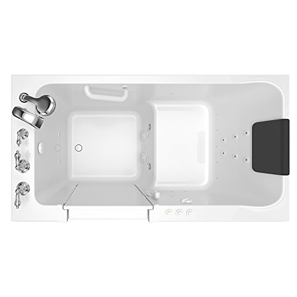 American Standard 3260.219.CLW Acrylic Whirlpool and Air Spa 32"x60" Left Side Door Walk-In Bathtub in White