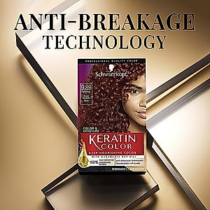 Schwarzkopf Keratin Color, Color & Moisture Permanent Hair Color Cream, 9.89 Crimson