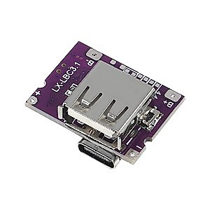 ATNSINC Type-C 5V 3A Boost Converter Step-Up Power Module IP5310 Mobile Power Bank Accessories with Switch LED Indicator(Type-C and USB-A 3A)