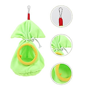 Warm Bird Hammock 2pcs Winter Warm Bird Bird Cage Bird Nesting Bag Bird Hut Bag Nest Parrot Cage Plush Finch Cage