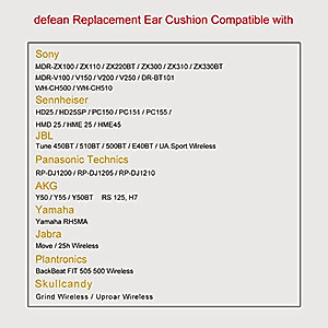 MOOKEENONE Wireless Headphones Replacement Protein Skin+Sponge Earpads Ear Pads Cushion for Sony WH-CH500/WH-CH510 Headset