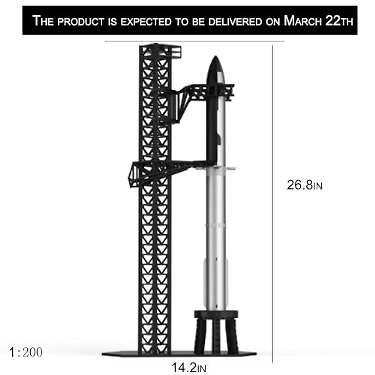 SpaceX Starship Rocket Model Set NASA Gifts - Dragon Spacecraft Heavy Falcon 9 Booster Launcher with Metallic Texture - Desktop Ornament, Aerospace Collectible Gift for Kids Adults Space Lover