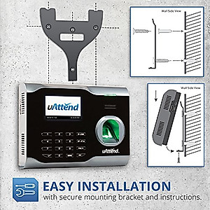 uAttend BN6500 Employee Management Time Clock - Black