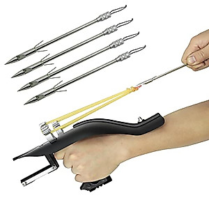 ZHUOCE 10 Pcs Stainless Steel Fish Hunting Arrows Crossbow Fishing Arrows Arrowheads Slingshot Catapult Bow Fishing Arrows Broadheads Dart Slingshots Bowfishing Arrowhead Hunting Tips Points