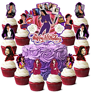 Valentina Buck Selena Party Supplies Cake Topper Cupcake Toppers Balloons Singer Birthday Favors Decorations for Boys Girls