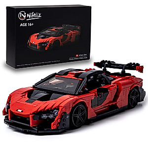 Nifeliz Super car Sanna MOC Building Blocks and Construction Toy, Adult Collectible Cars Set to Build, 1:12 Scale Sports Car Model (1182 Pcs)