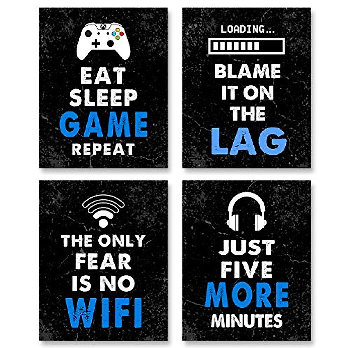 Video Game Decor Set of 4 (8”X10”), Boys Room Decorations for Bedroom, Game Room Decor, Video Game Art Gift, Video Game Print, Video Game Poster, No Frames