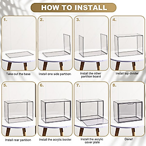 ULENDIS 4 Pack Handbag Storage Organizer for Closet, Transparent Gray Acrylic Display Case for Handbag Purse, Stackable Storage Organizer with Magnetic Door for Wallet Book Cosmetic Toys Display