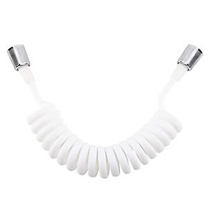 Mokernali Spring Flexible Shower Hose, Anti-Twist StretchableTelescopic Shower Hose for Water Plumbing Toilet Bidet Sprayer Hand Shower Bathroom(White)