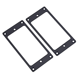 Humbucker Mounting Ring, Metal Pickup Ring, 2pcs Pickup Mounting Rings, Flat Humbucker Mounting Ring for Electric Guitars(black)